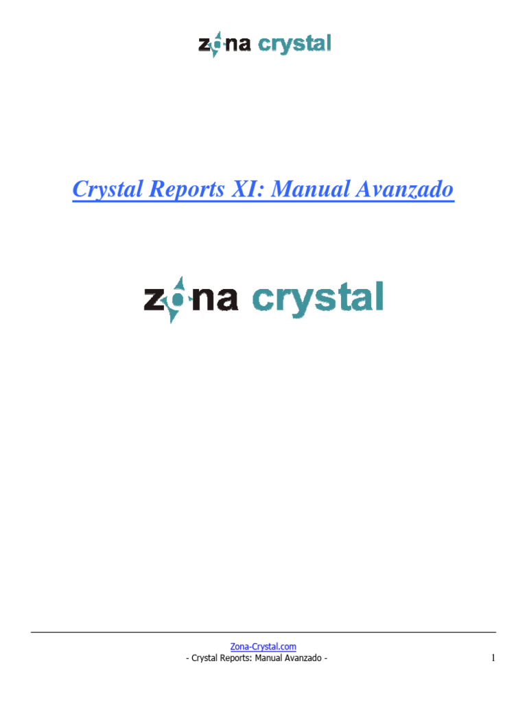 Manual Avanzado de Crystal Reports XI | PDF | SQL | Bases de datos