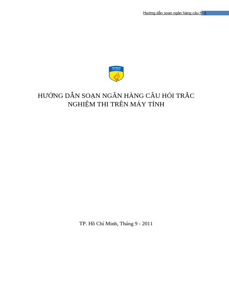 Hutech 2725 Huong Dan Soan Ngan Hang Cau Hoi Trac Nghiem | PDF