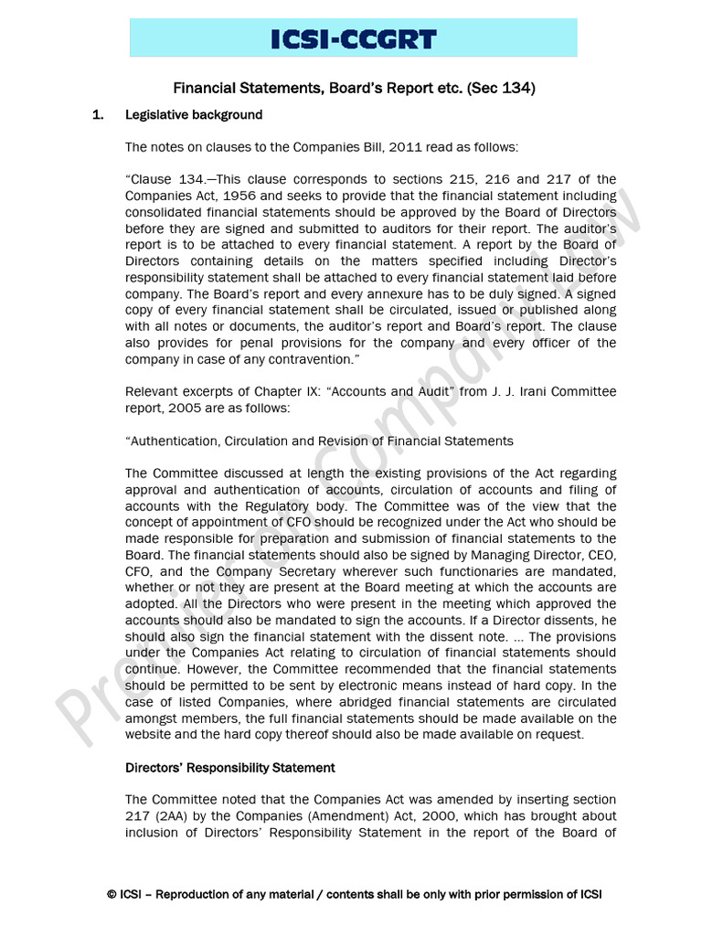 Geeta Saar 88 Financial Statements Board Report Etc. Part-1 | PDF ...