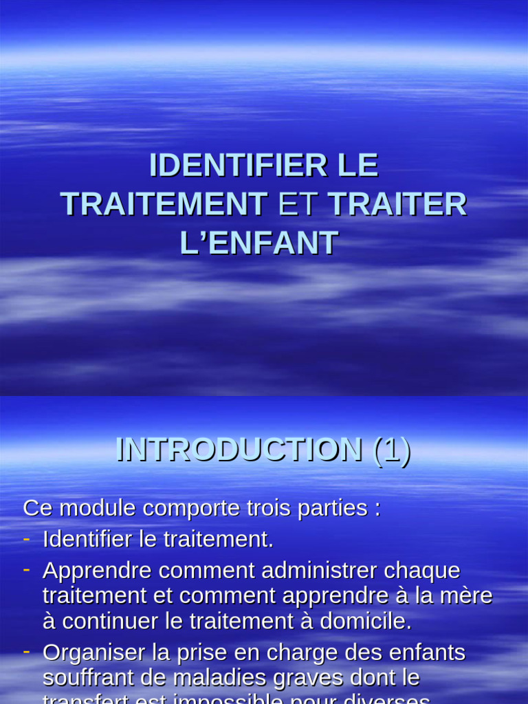 Identifier Et Traiter | PDF | Infection | Paludisme