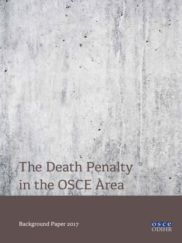The Death Penalty in The OSCE Area: Background Paper 2017 | PDF ...