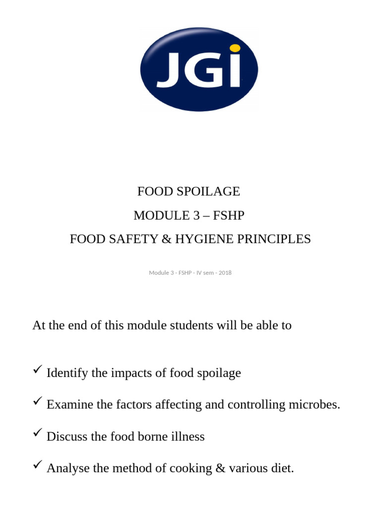 Food Spoilage | PDF | Decomposition | Cooking