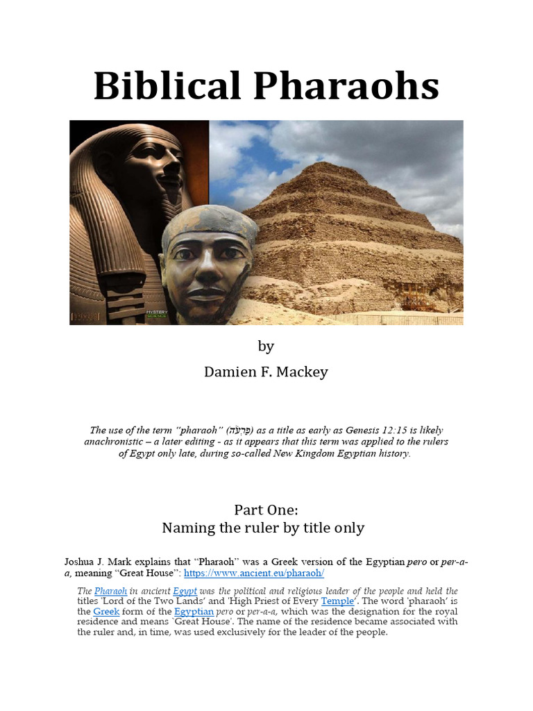 Mackey - Biblical Pharaohs | PDF | Hatshepsut | Akhenaten