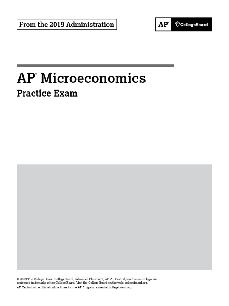 AP Micro 2019 Practice | PDF | Elasticity (Economics) | Demand