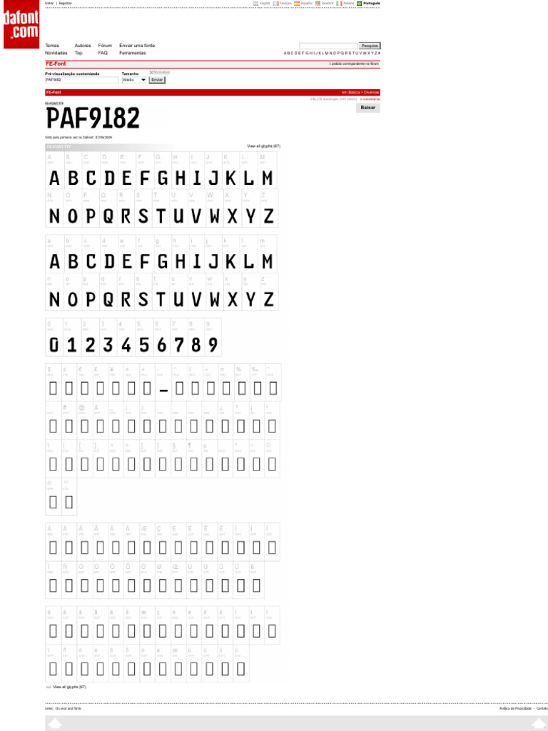 FE Font | PDF