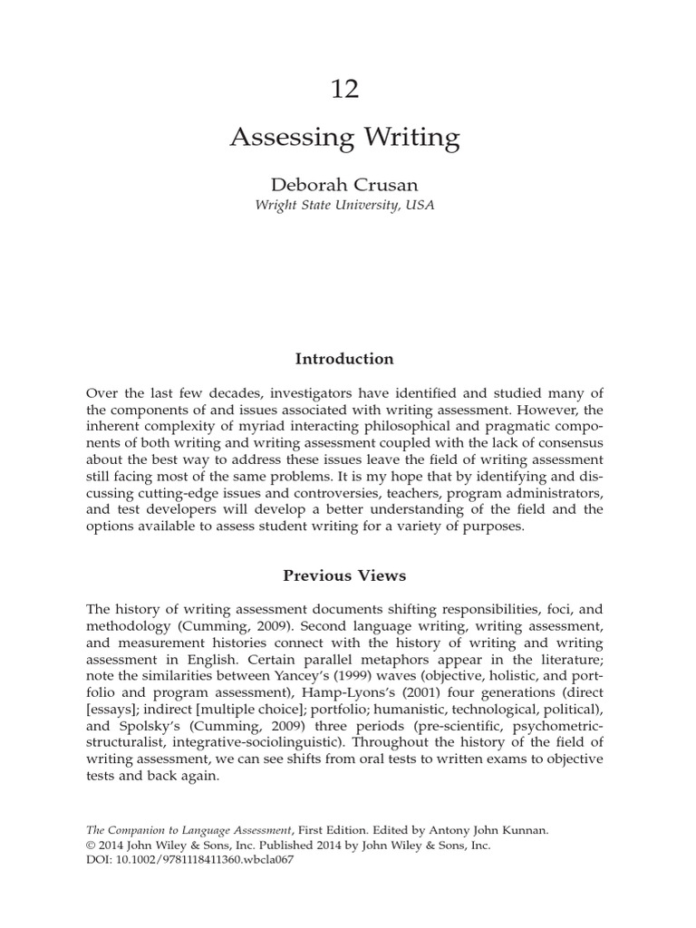 The Companion to Language Assessment - 2013 - Crusan - Assessing ...
