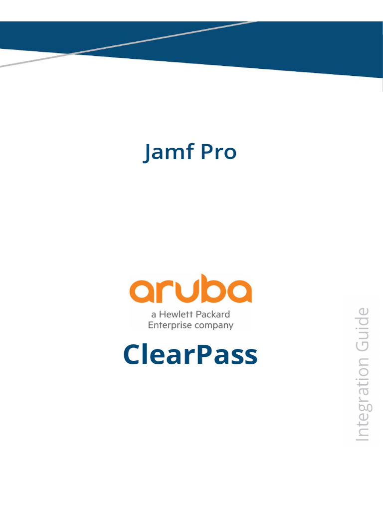 ClearPass Jamf Pro Integration Guide | PDF | Ip Address | Computer Network