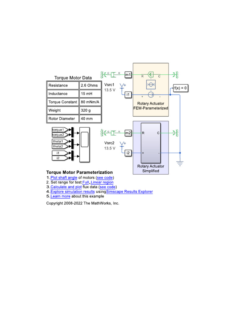Torque Motor Parameterization | PDF