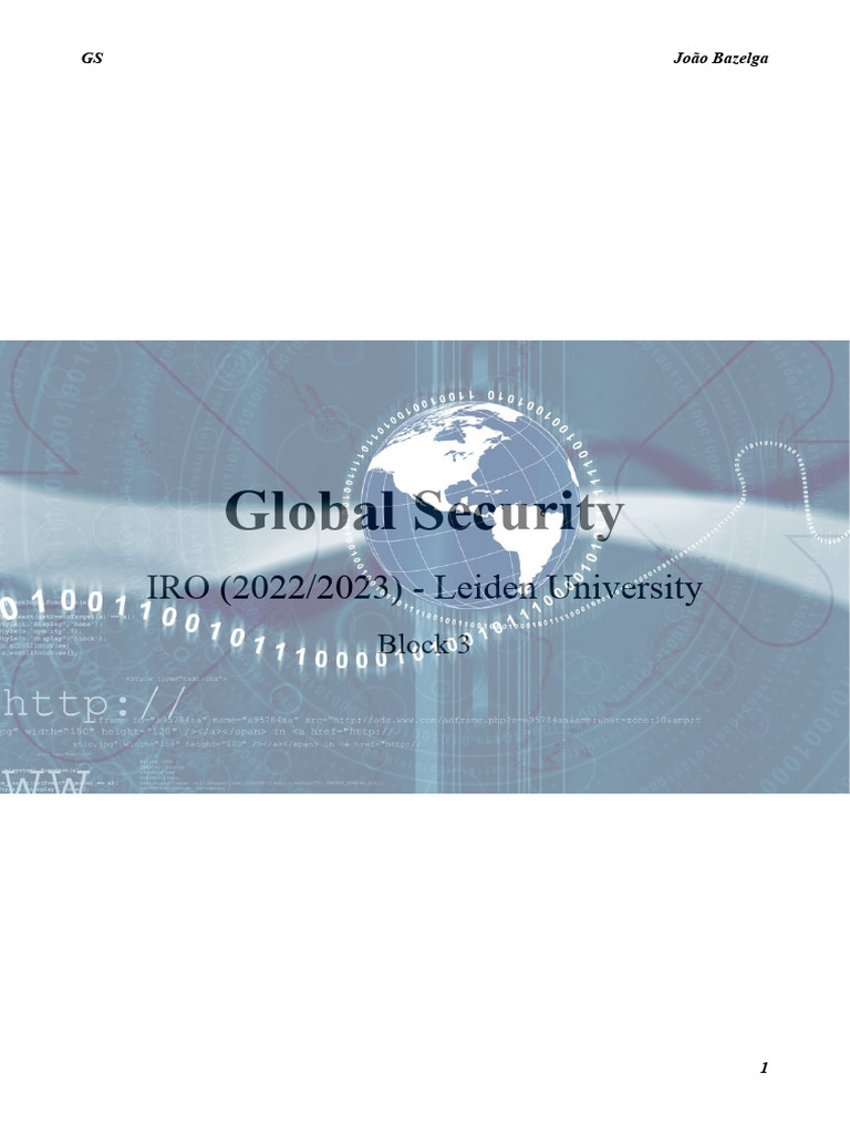 Global Security (Notes) | PDF | Nuclear Program Of Iran | International ...
