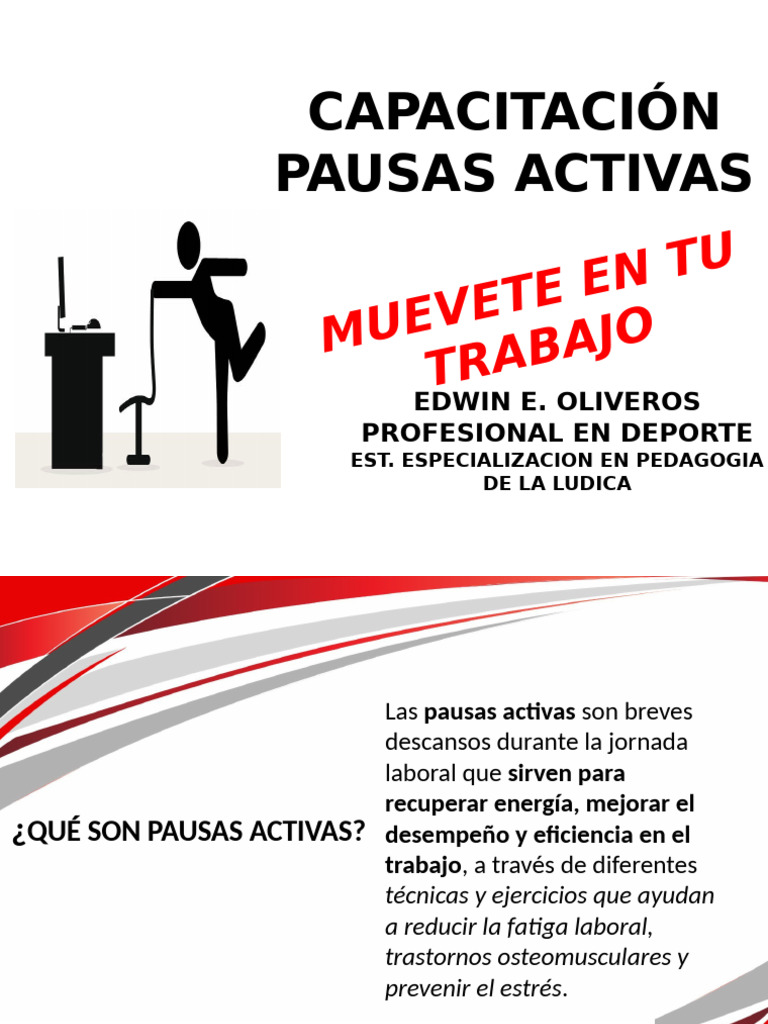 Capacitacion en Pausas Activas - Edwin Oliveros | PDF | Especialidades Medicas | Enfermedades y ...