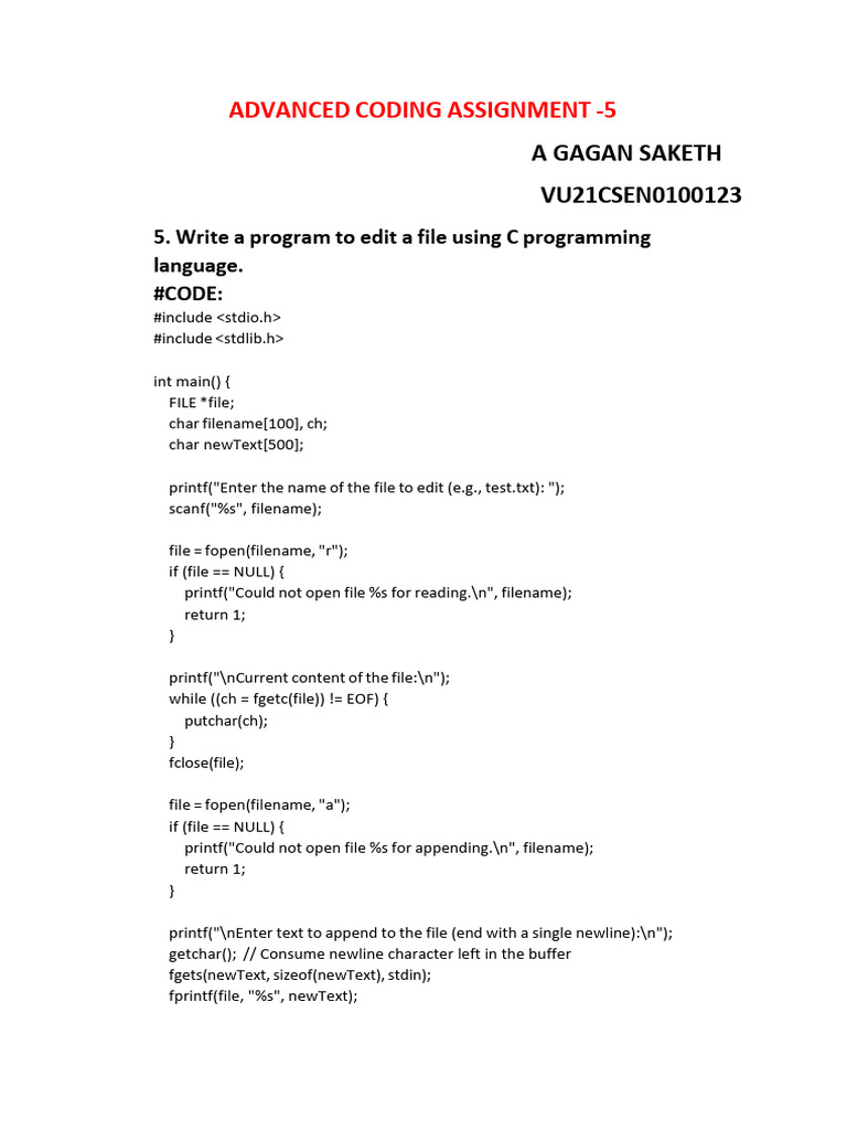 ADVANCED CODING ASSIGNMENT -5(0123) | PDF