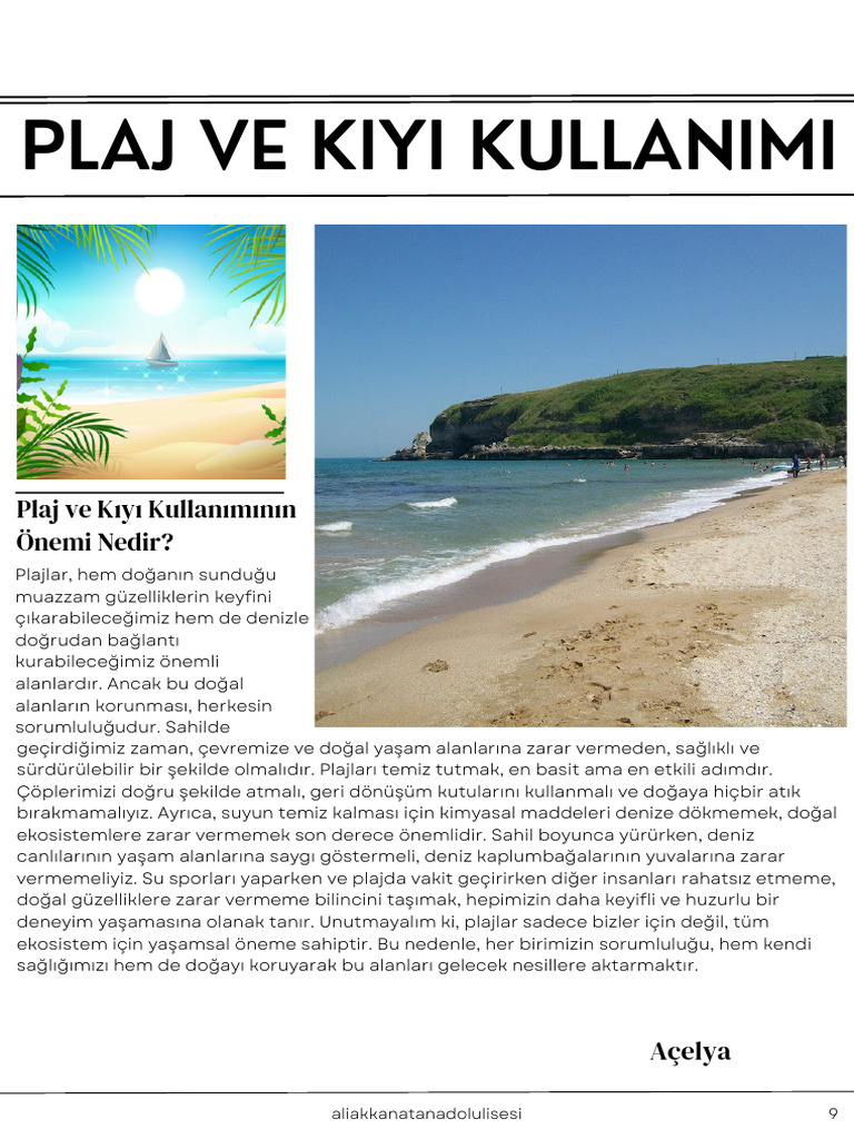 Plaj Ve Kiyi Kullanimi | PDF