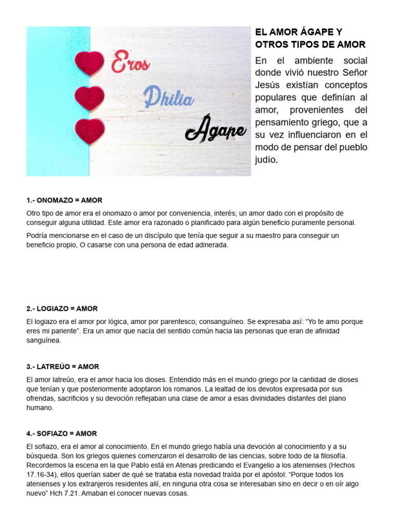 El Amor Ágape y sus Características | PDF | Amor