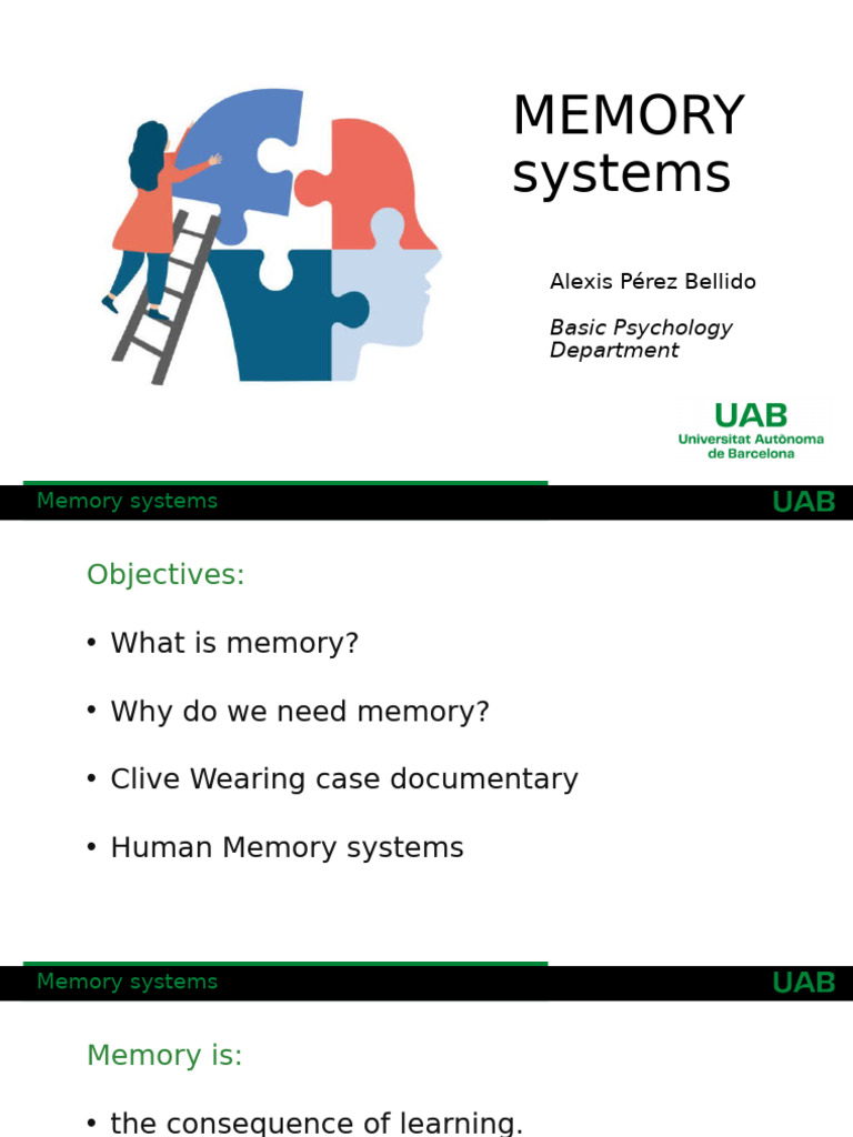 6. Memory Systems | PDF | Memory | Working Memory