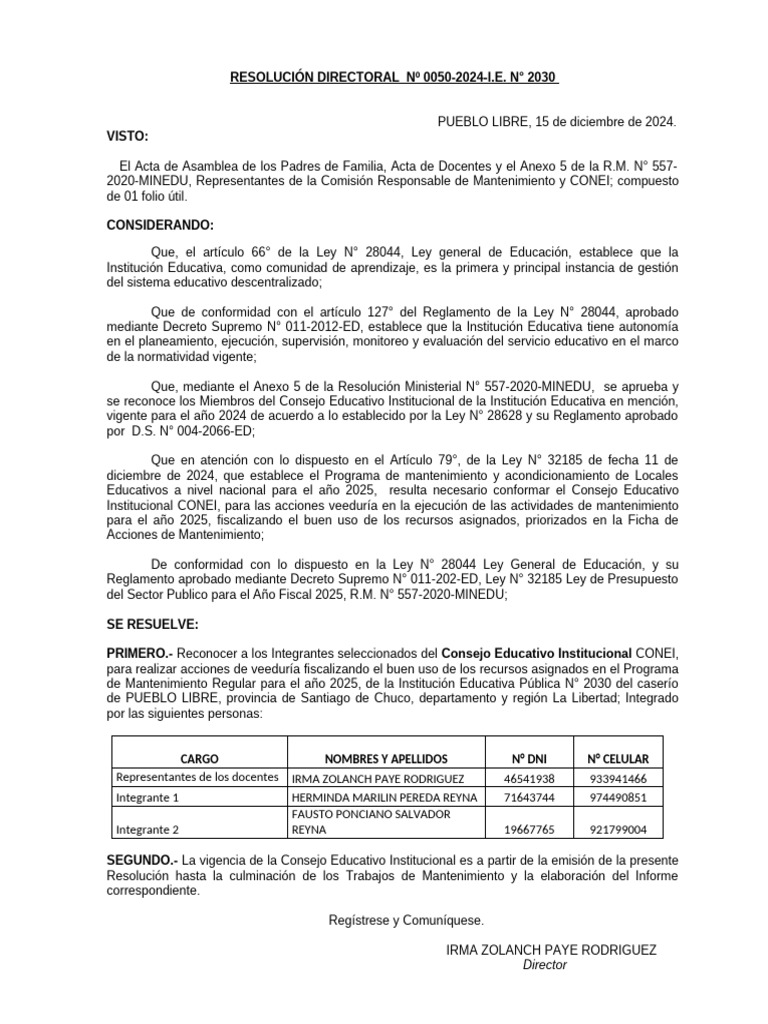 Modelo Rd. Conei 2024 | PDF | Gobierno