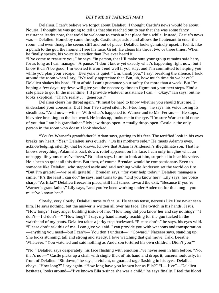 Defy Me by Tahereh Mafi | PDF