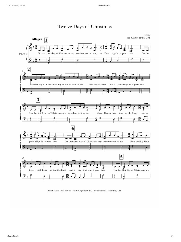 12 days of Christmas 1 | PDF