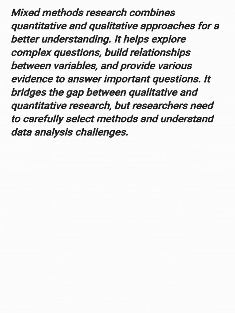 Mixed Methods | PDF