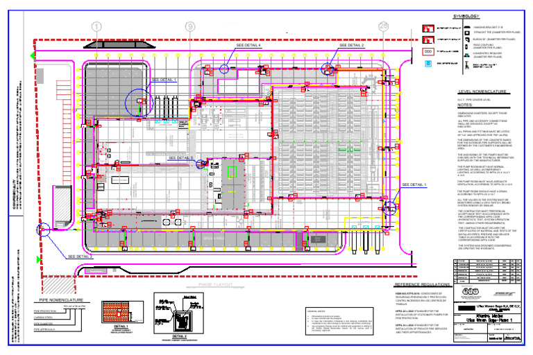 ECC-FSS-007 Hydrants Layout Rev F-Phase 1 | PDF | Hydraulics | Gas Technologies
