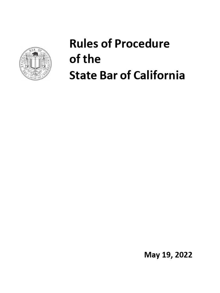 CALBAR COURT Rules of Procedure | PDF | State Bar Of California ...
