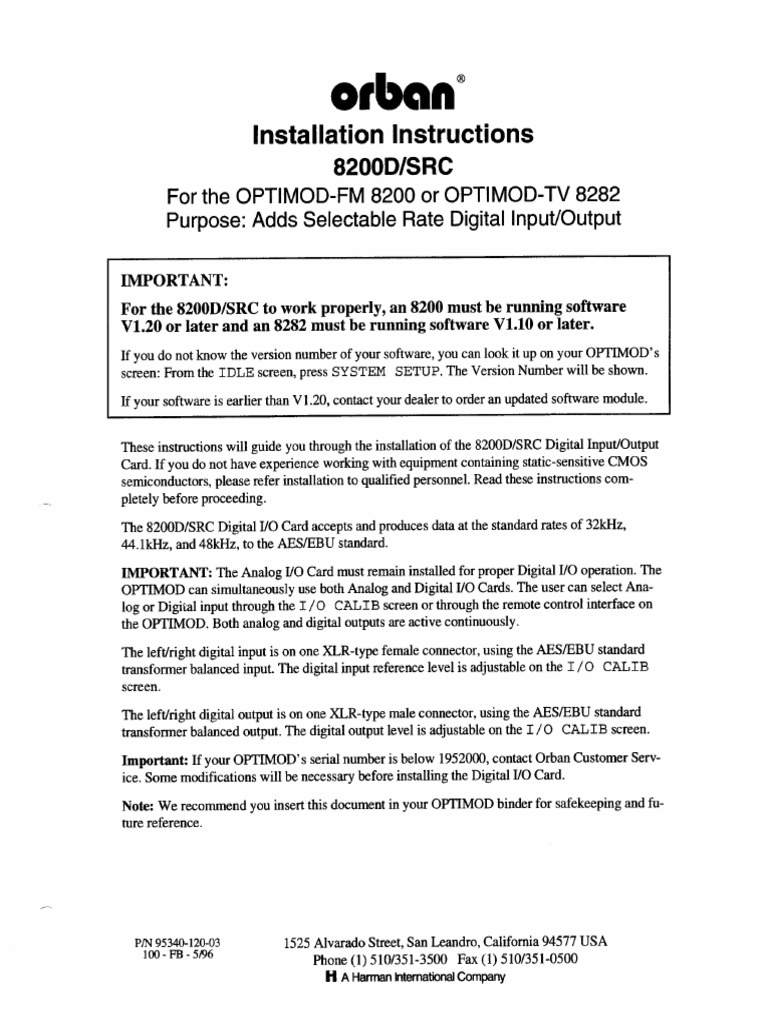 Gerador Estereo ORBAN | PDF