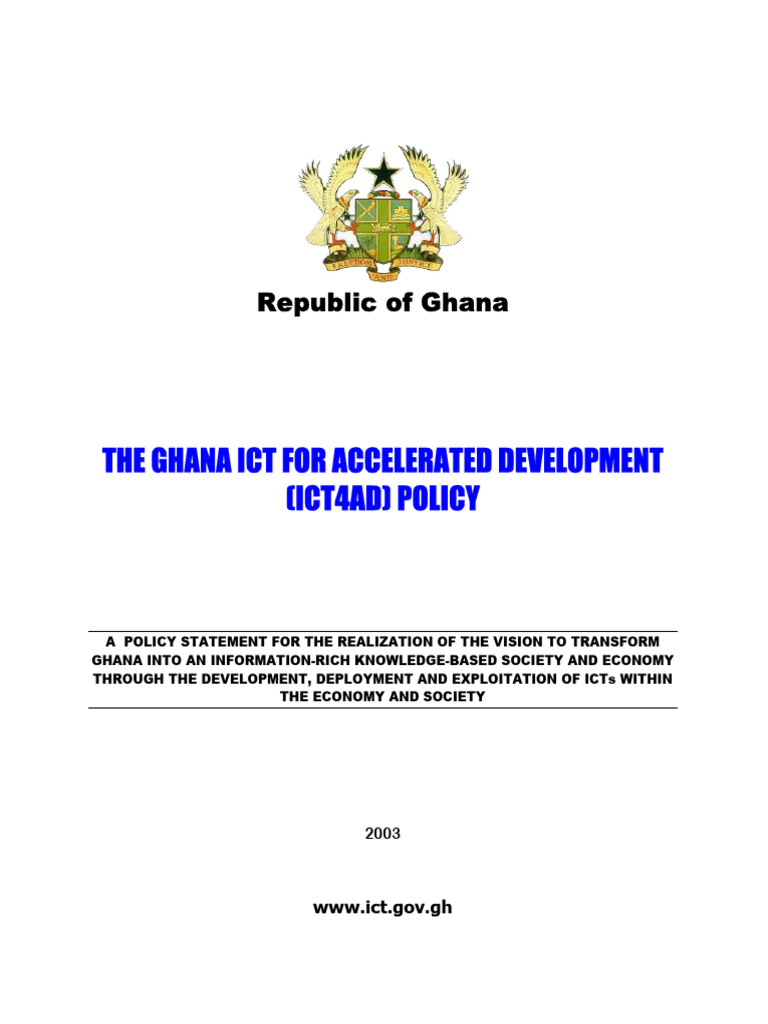 Ghana ICT for Accelerated Development Policy | PDF | Economic Growth ...