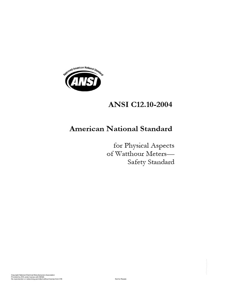 Ansi C12.10-2004 | PDF | Electrical Engineering