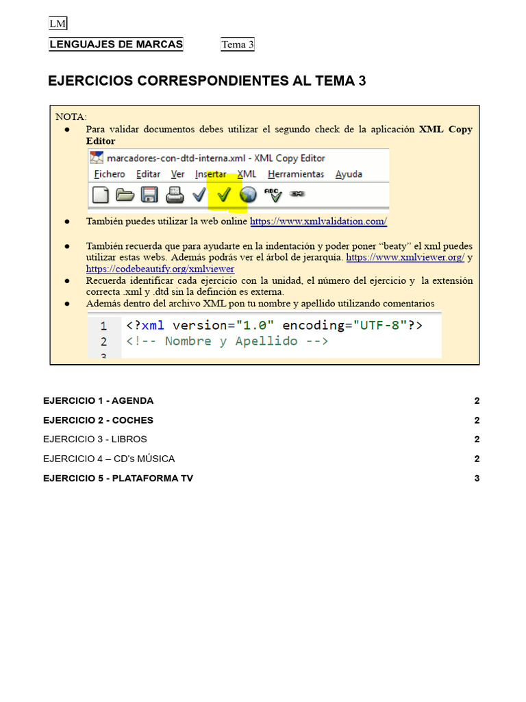 LM_T3_A3_Ejercicios_2223 (1) | PDF | Xml | Formatos de archivo de computadora