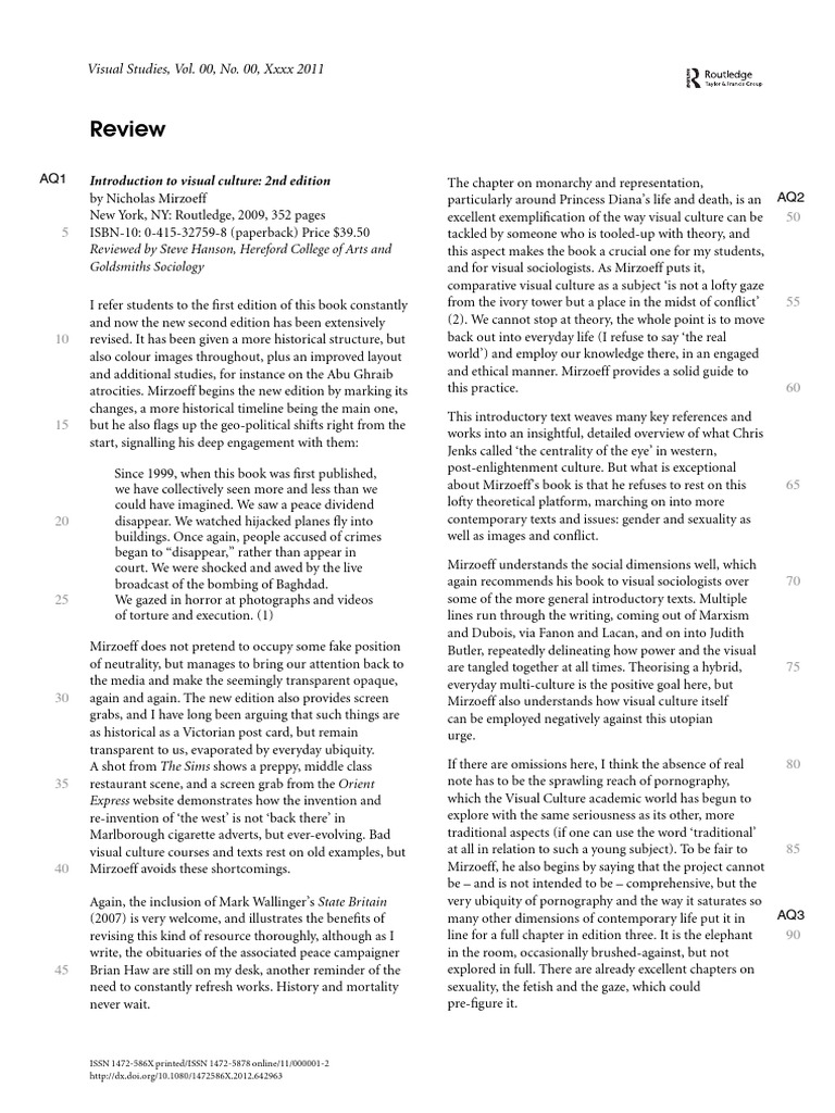 2012 An Introduction To Visual Culture | PDF | Liberal Arts Education