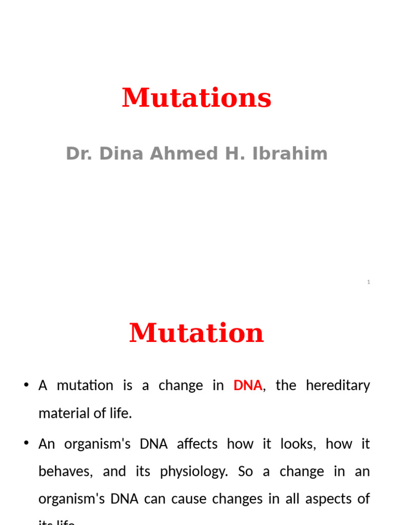 9-Mutation - Mug | PDF | Point Mutation | Biochemistry