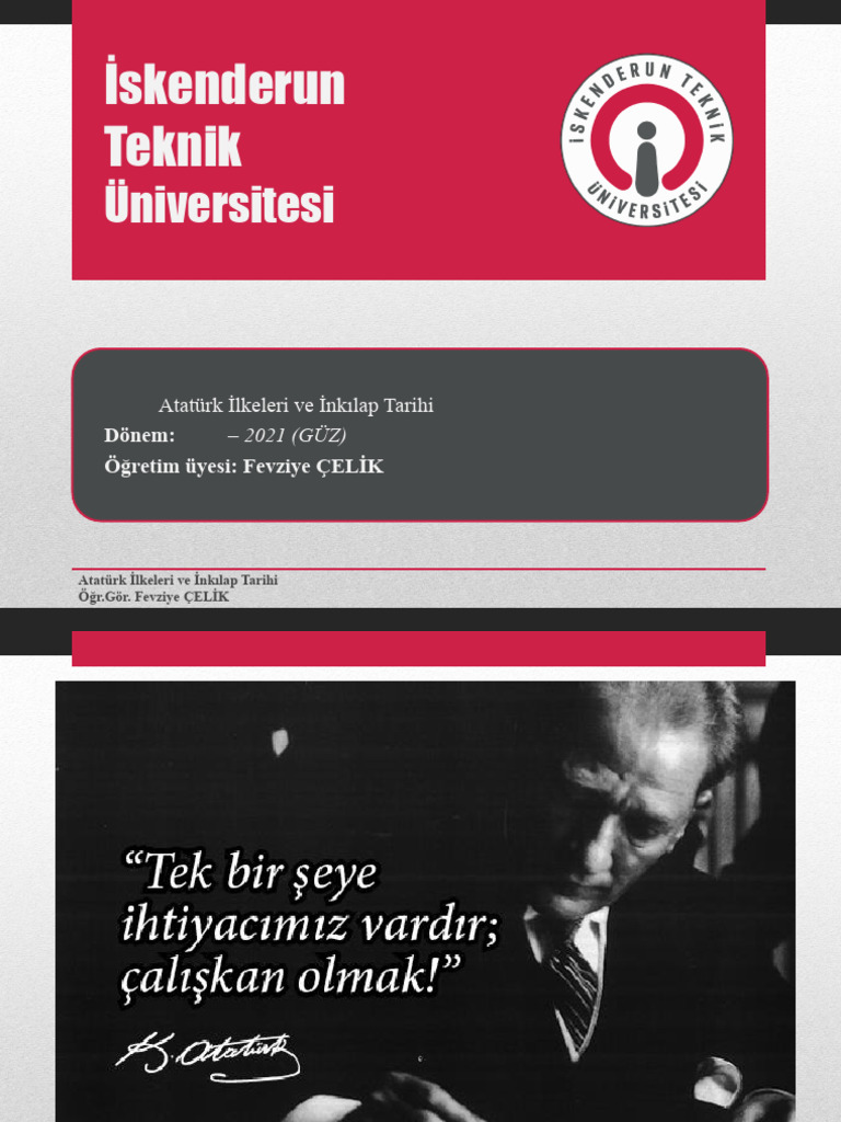 AİİT I-1.Hafta Ders Notları | PDF