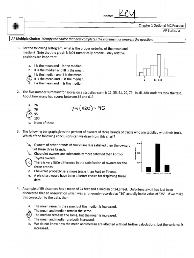 Chapter 1 Optional MC Practice | PDF
