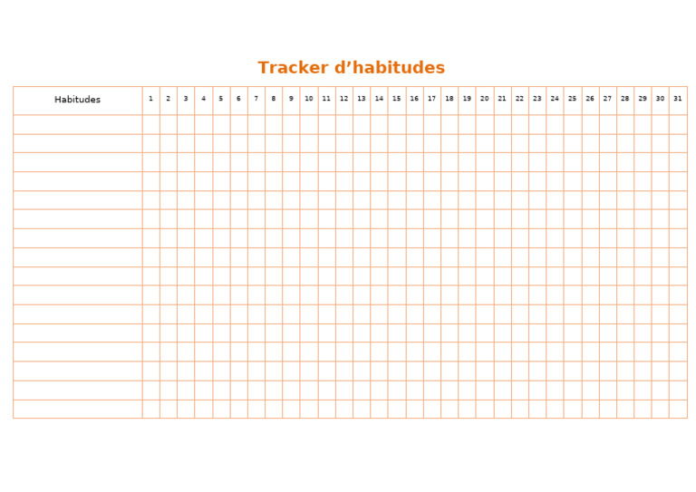 Tracker D'habitudes | PDF