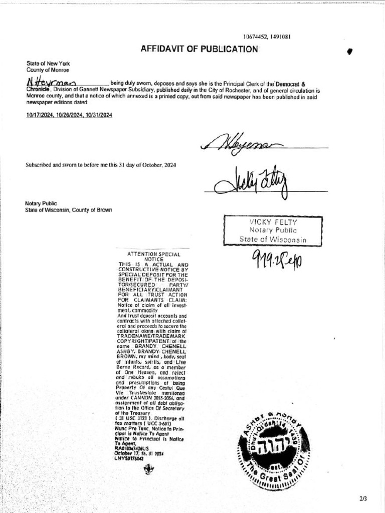 Affidavit of Publication NOTICE SP | PDF | Civil Law (Common Law)
