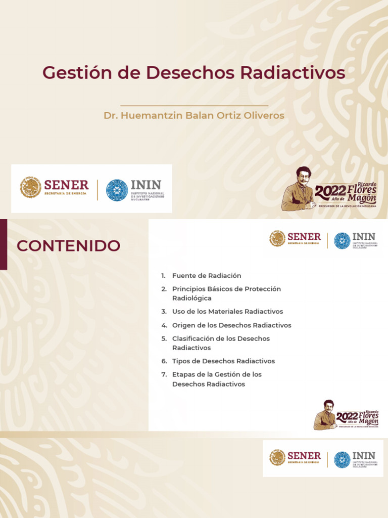 Presentaci N Curso - Tema 2 | PDF | Desintegración radioactiva | Residuos radiactivos