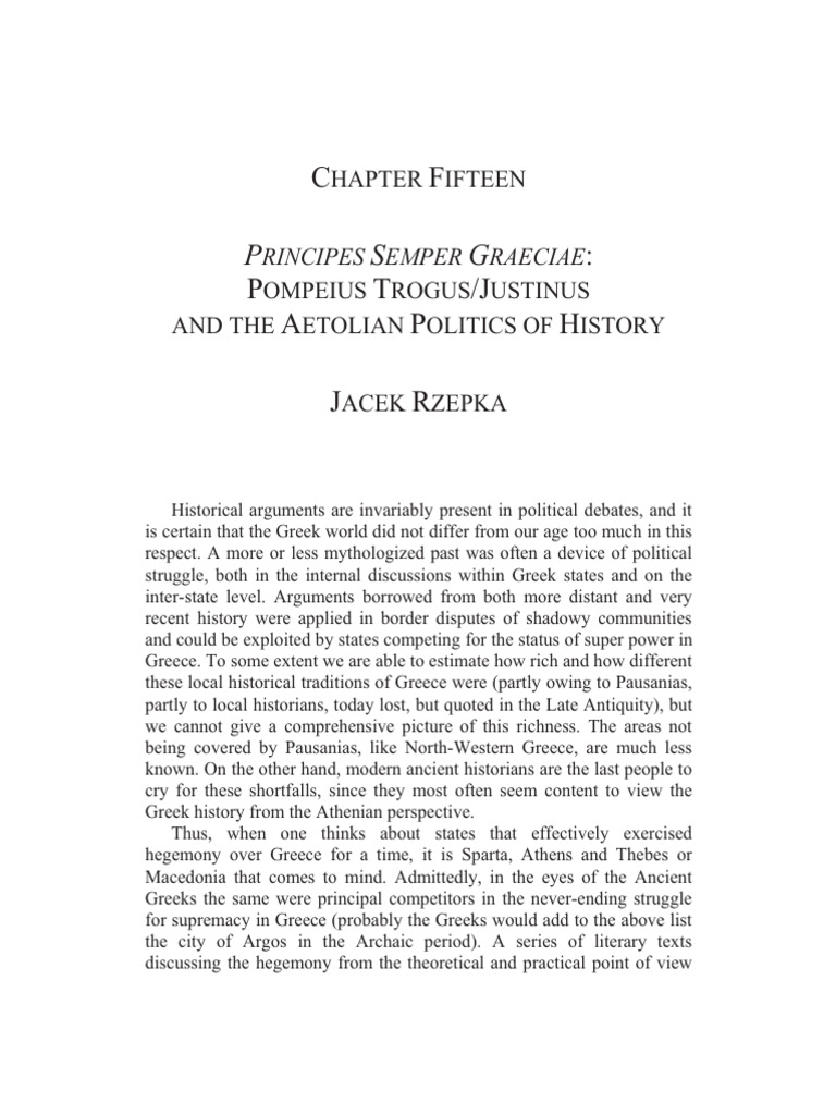 Principes_Semper_Graeciae_Pompeius_Trog | PDF | Ancient Greece | Macedonia (Ancient Kingdom)