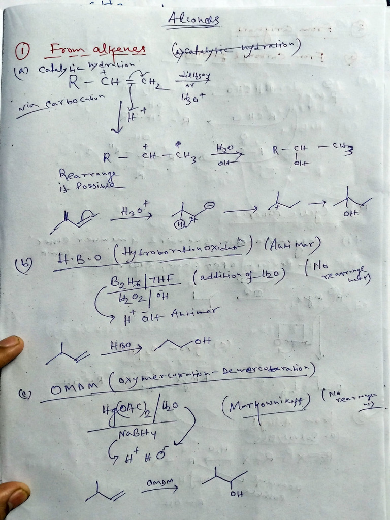 Chemistry Notes Alcohol Phenol Ether | PDF | Organic Chemistry | Chemistry