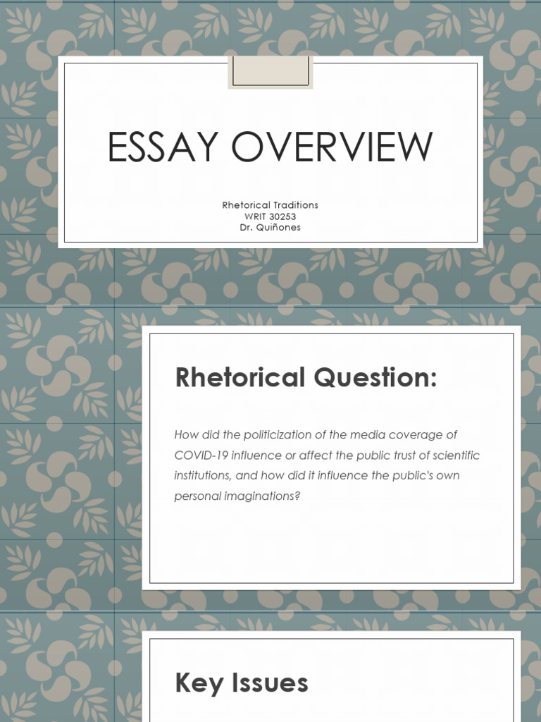 Essay Overview | PDF