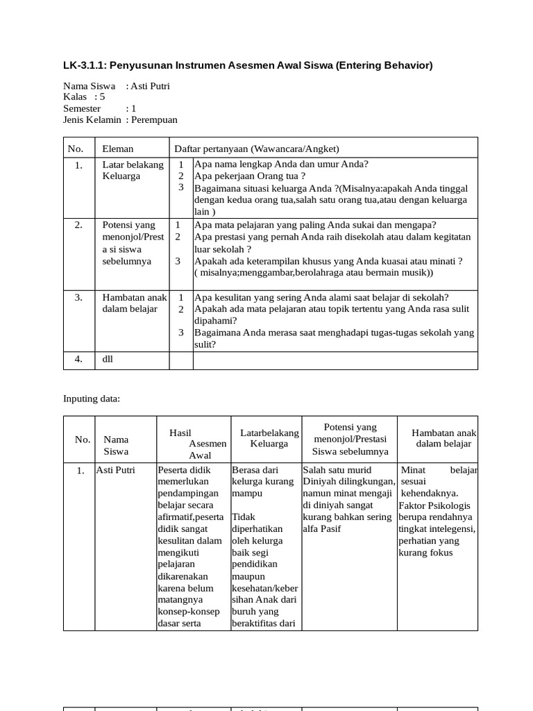 Penyusunan Instrumen | PDF