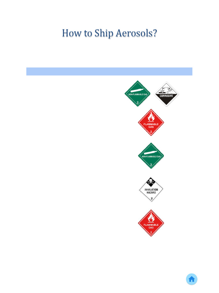 Shipping Guidelines for Aerosols | PDF | Dangerous Goods | Cargo