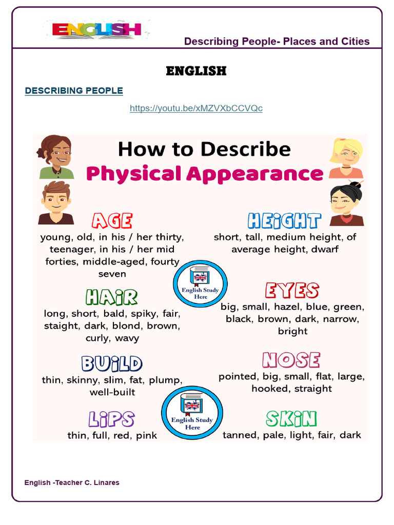 Describing People-Places Activity | PDF
