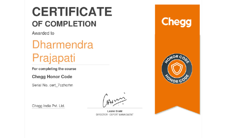 certificate-of-completion-for-chegg-honor-code | PDF
