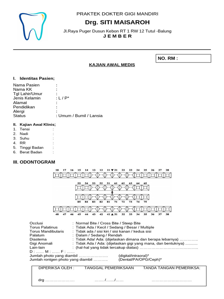 3 .ODONTOGRAM NEW 2-5-18 | PDF