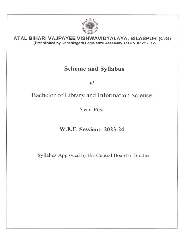 BLIB 1st Year WEF 2023 24 20230706 | PDF