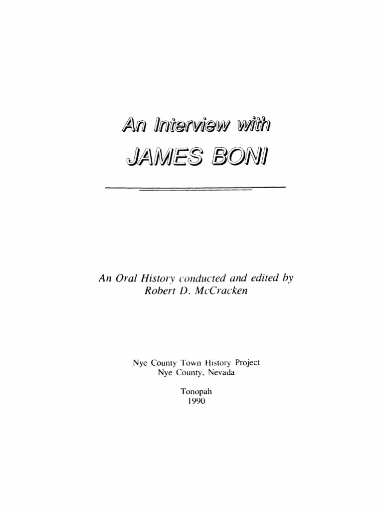 Interview With James Boni | PDF | Deep Geological Repository | Oral History