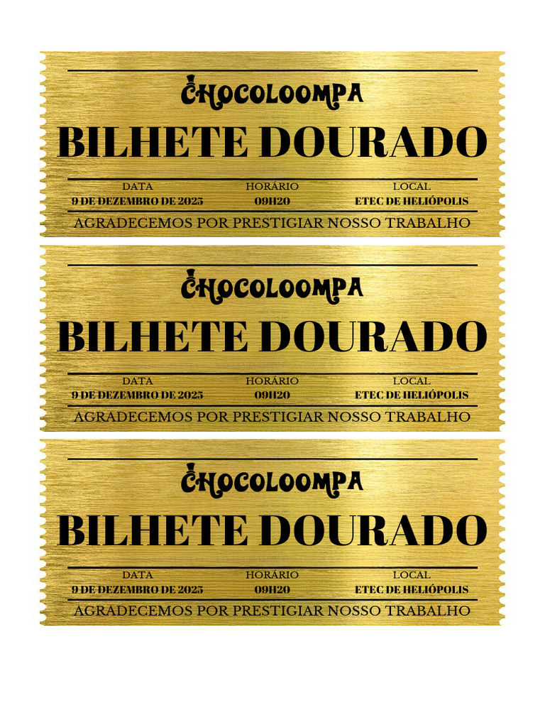 Bilhete Dourado | PDF