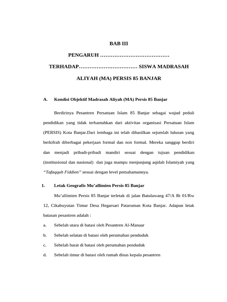 Contoh Bab III | PDF