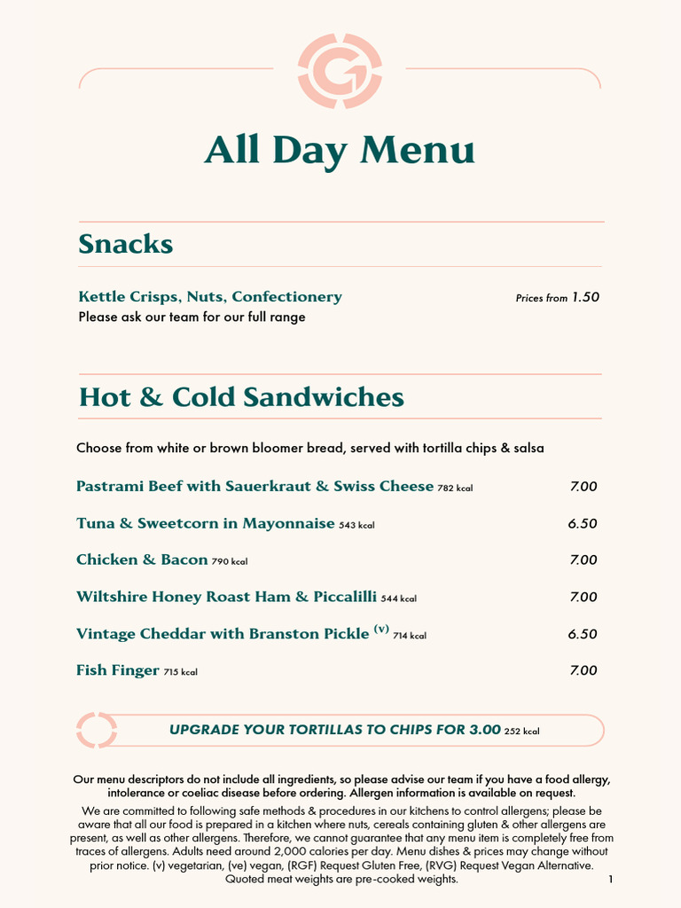 all-day-menu | PDF | Hamburgers | French Fries