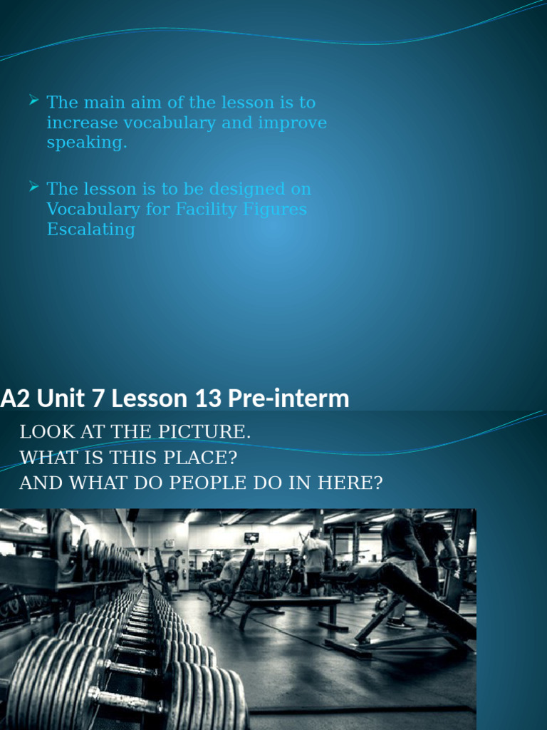 A2 Unit 7 Lesson 13 Pre-Interm | PDF