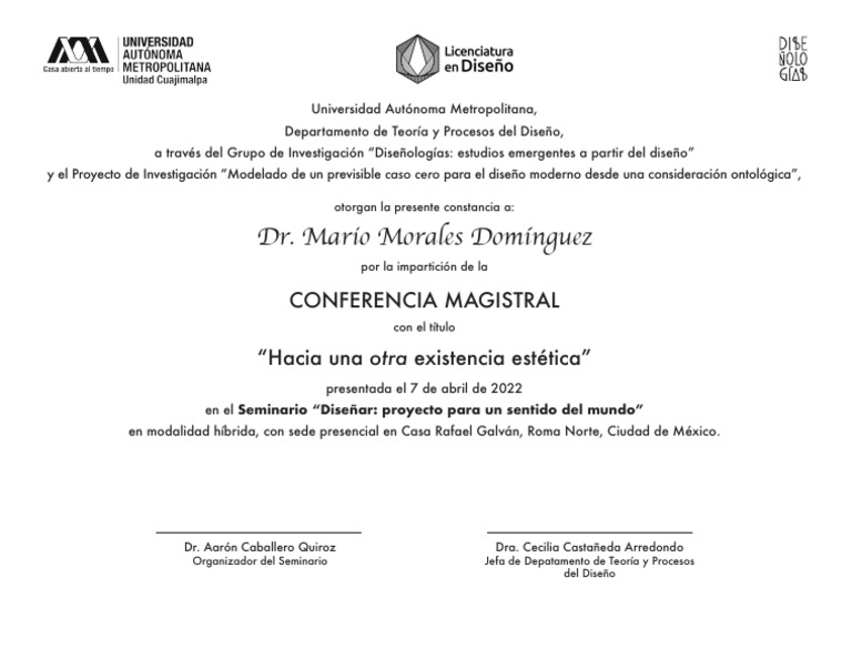 Conferencia Mario Morales | PDF